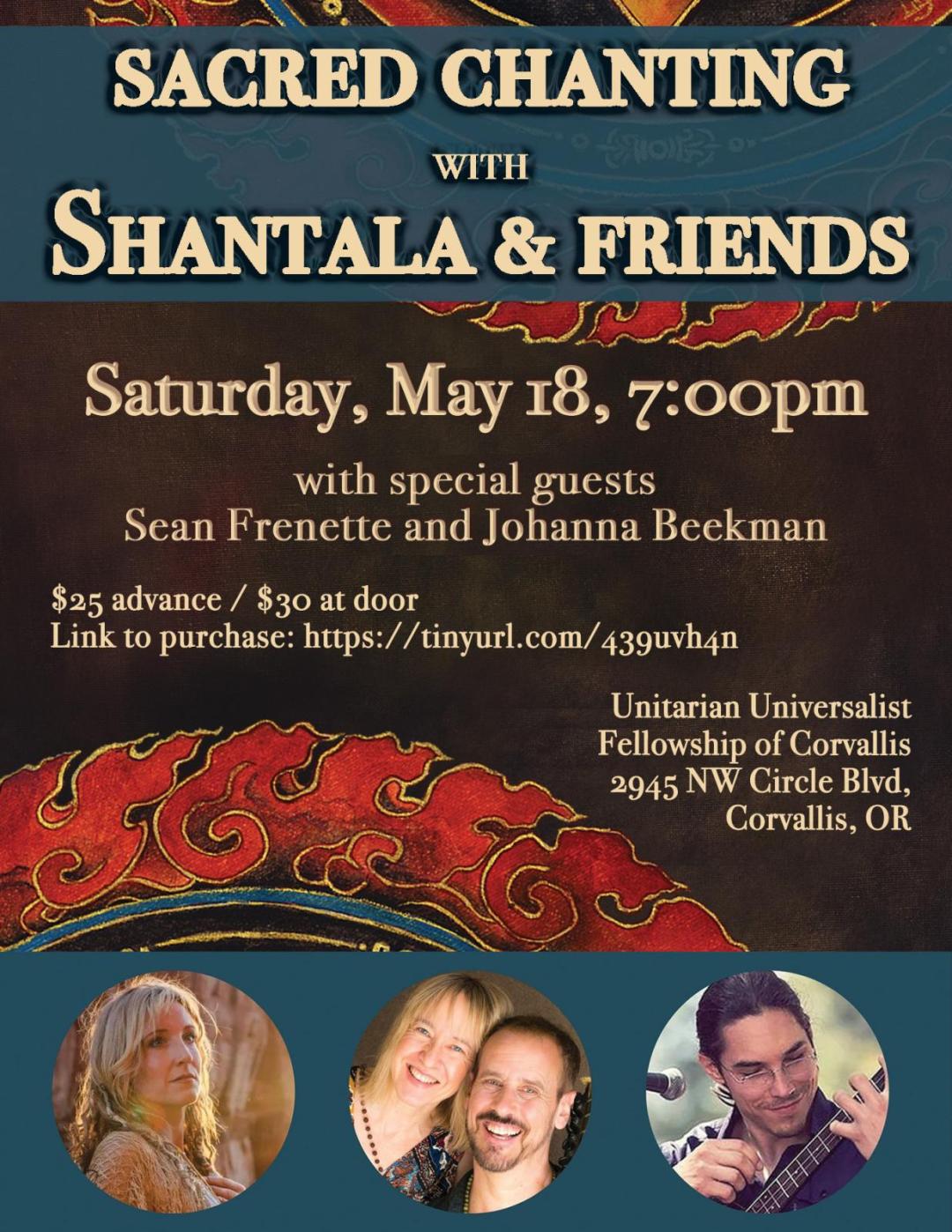 Tickets for Sacred Chanting with Shantala & Friends in Corvallis from ...