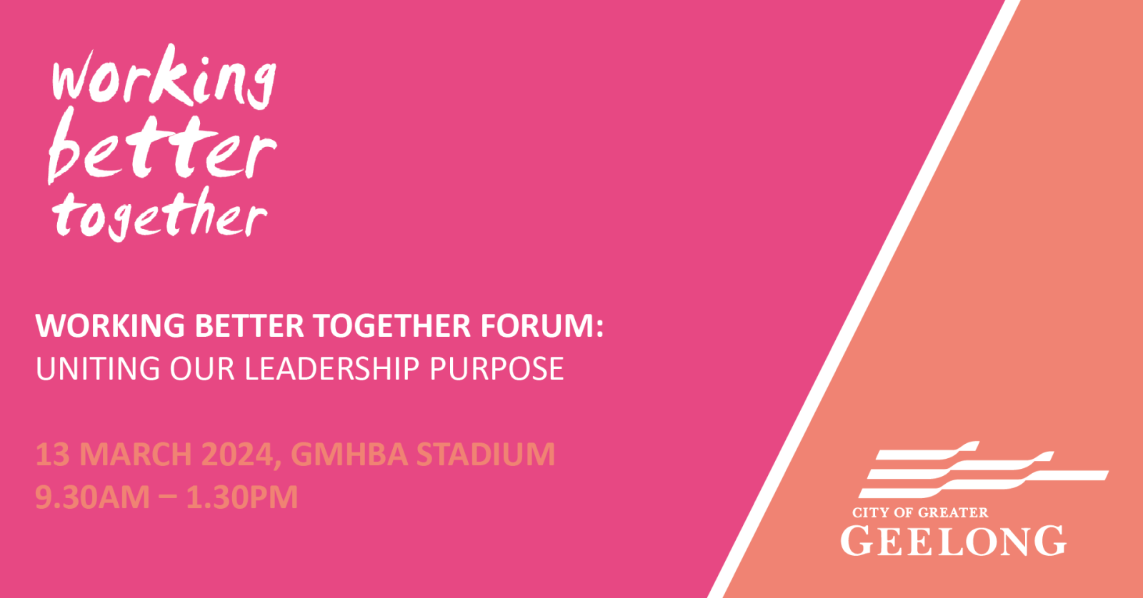 Tickets for Working Better Together: Uniting our Leadership in South Geelong from Geelong Australia