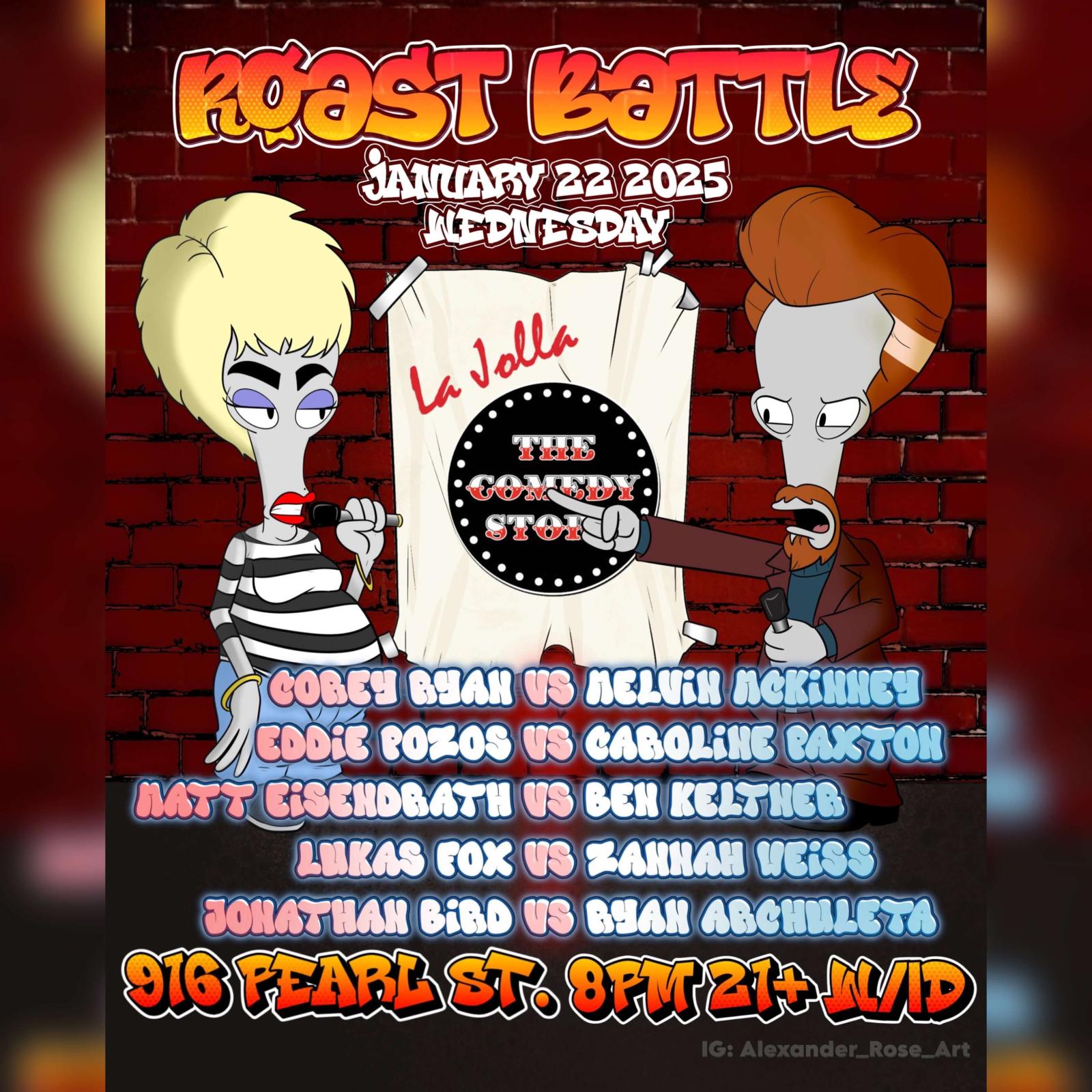 Tickets for ROAST BATTLE - WED - 8PM in La Jolla from Comedy Store
